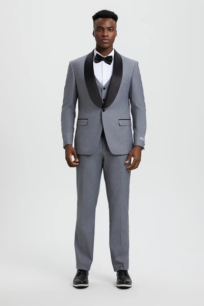 Dark Grey Tuxedo Wedding