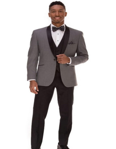 34 Mens Grey Shawl Lapel Tuxedo Jacket