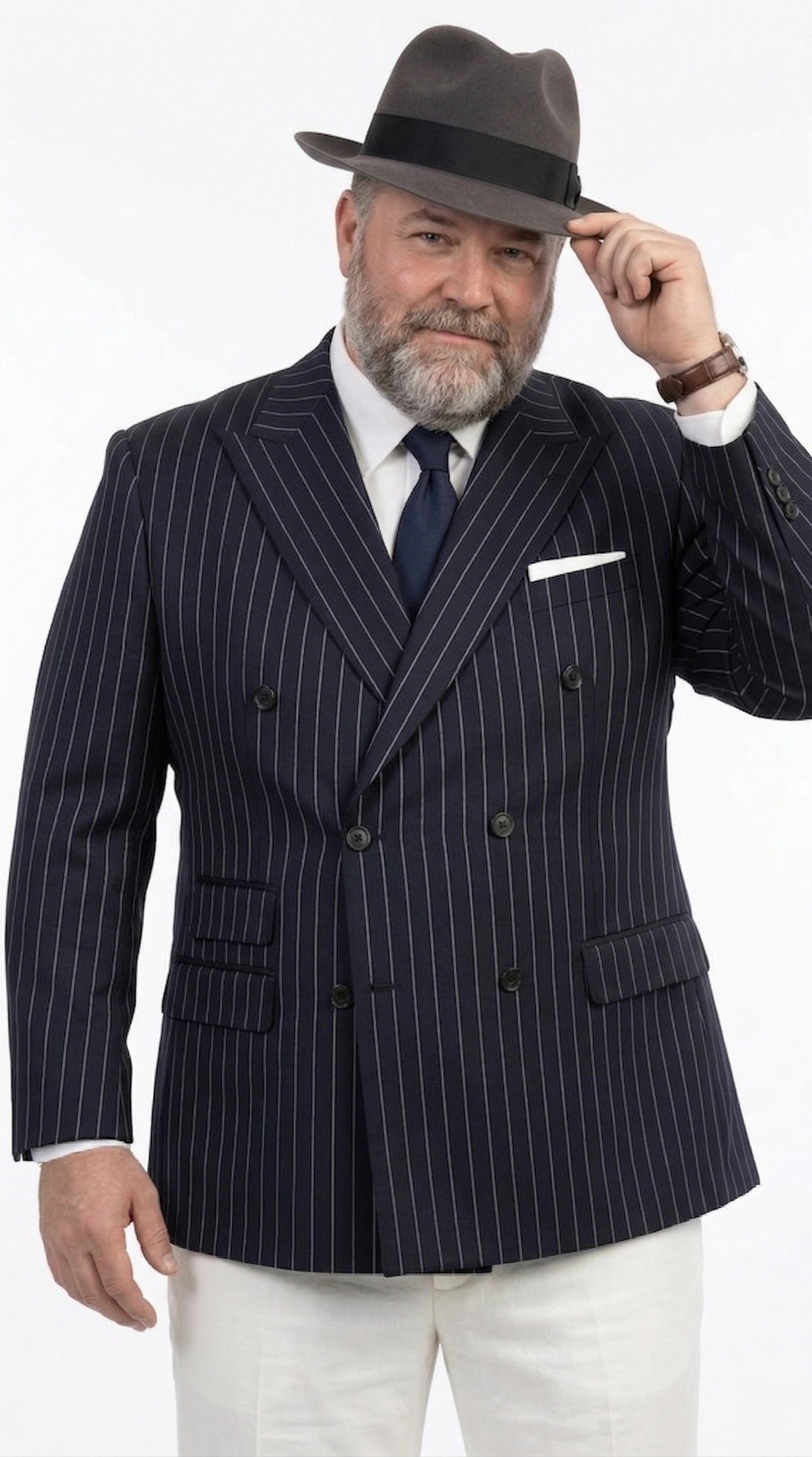 36 Men’s Black Pinstripe Blazer 1920s Gangster Mob Boss Style Jacket ...