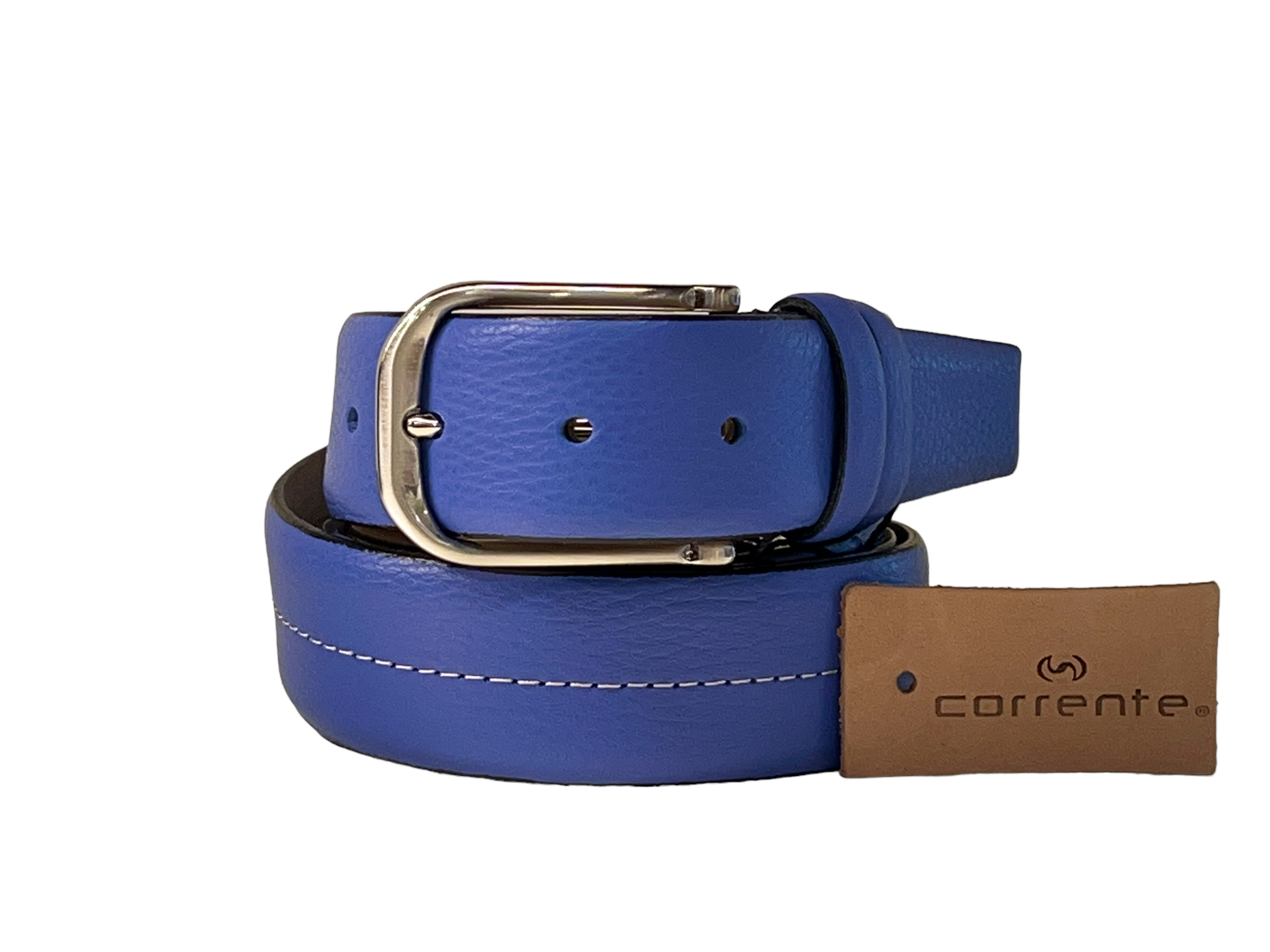 38in CBelt -4428- Leather Belt - Electric blue