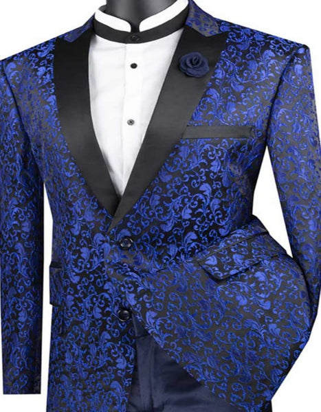 34 Men’s Floral Blue Prom Suit – Stylish Homecoming Outfit