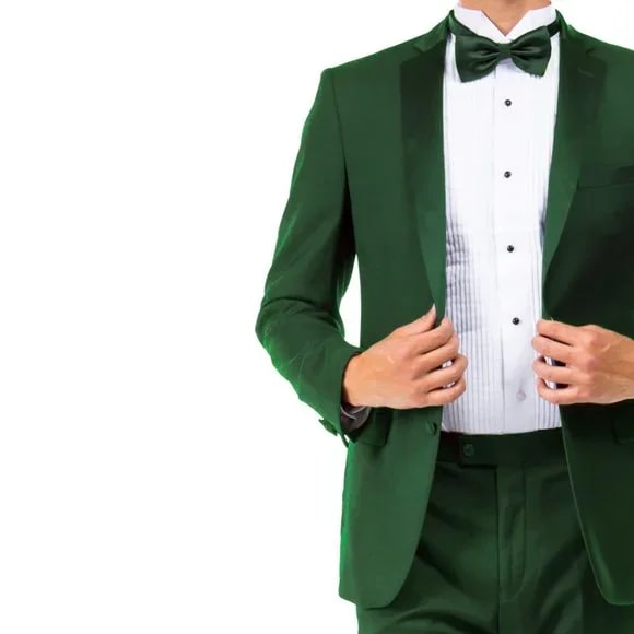 38 Mens Green Tuxedo 2-PC Hybrid Fit By Sean Alexander