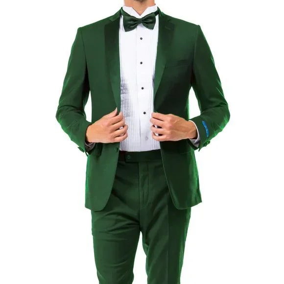 38 Mens Green Tuxedo 2-PC Hybrid Fit By Sean Alexander