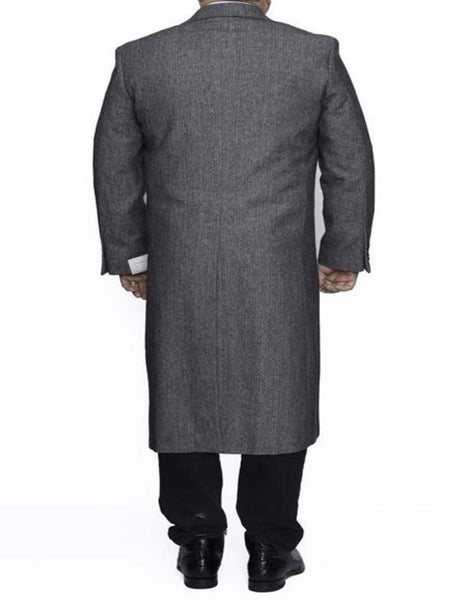 Coat Mens Overcoat - Topcoat For Men - Winter Fabric - Grey Big and ...