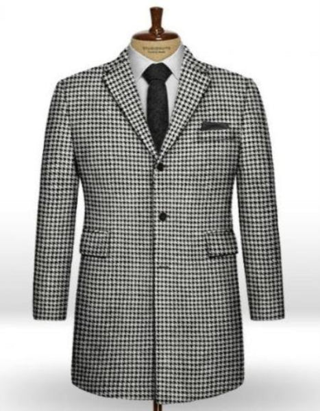 Coat Houndstooth Overcoat - Houndstooth Topcoat - Houndstooth Checker ...