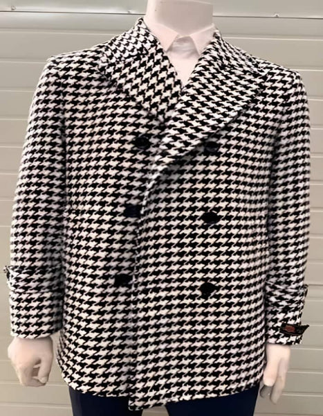 Coat Mens Overcoat - Topcoat For Men - Winter Fabric - Houndstooth ...