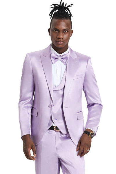 38 Men's One Button Vested Shiny Satin Sharkskin Prom & Wedding ...