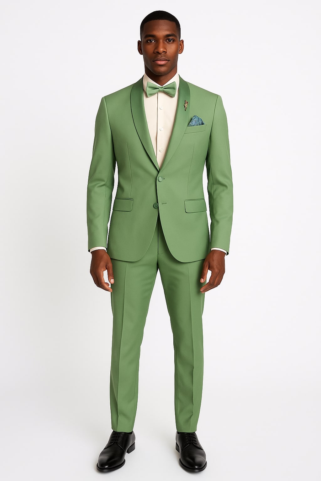 34 Light Green Tuxedo Suit for Men – Satin Lapel Wedding and Prom Suit ...