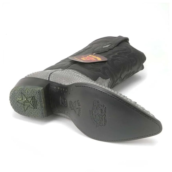 J Toe Cowboy Boots - J Toe Western Boots - Los Altos Grey J-Toe Genuine ...