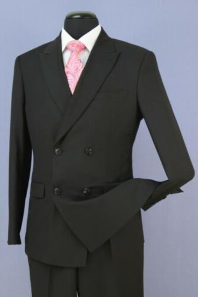54 Men'S Black 4 Button Double Breasted Suits Slim Fit Suit New With ...