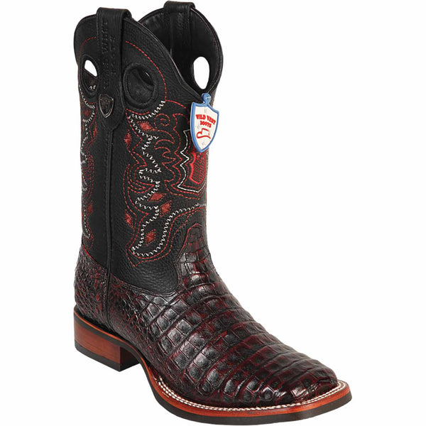 6 Men's Wild West Caiman Belly Ranch Toe Boots 282582