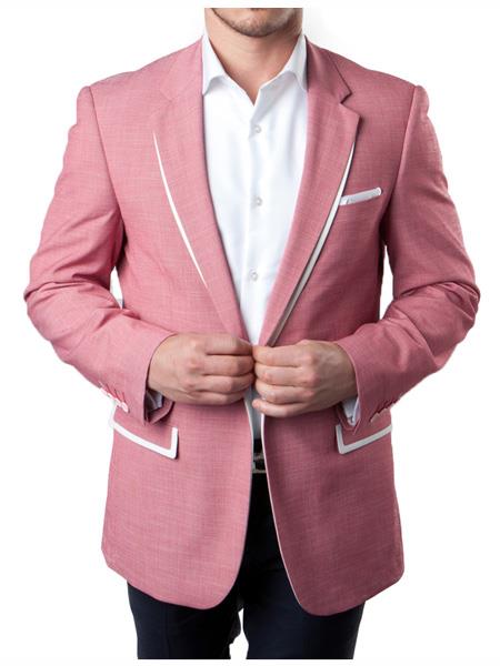 34 Men'S 1 Button White And Coral ~ Rose Gold - Dusty Rose Mix Tux ...