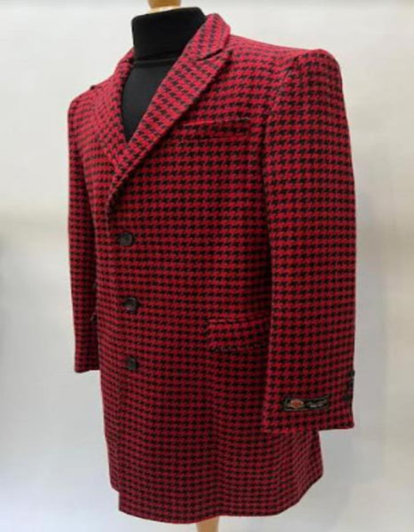 Coat Red Overcoat - Red Peacoat - Red Wool Trench Coat - Two Button Red