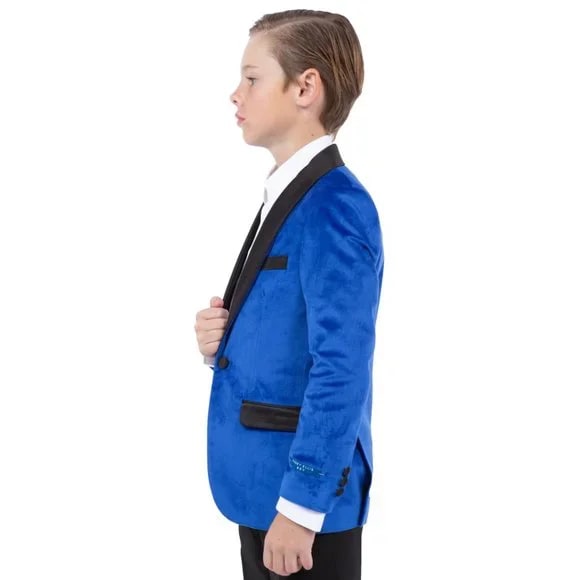 Boy Perry Ellis Boys Velvet Jacket, Royal