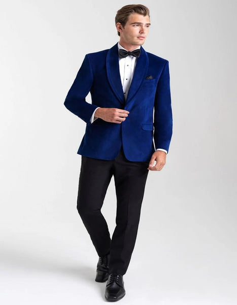 38 Velvet Blazer - Mens Blazer - Dinner Jacket "Venice" Sapphire Blue ...