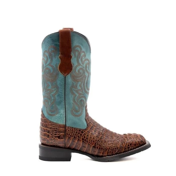 Ferinni Boot - Mens Dress Cowboy Boot - Ferrini Stampede Men's Print Crocodile Boots Handcrafted ...