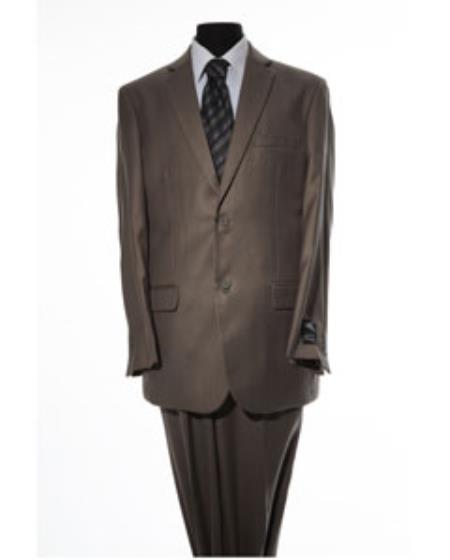 46 Men's Brown 2 Button 2 Piece Suit