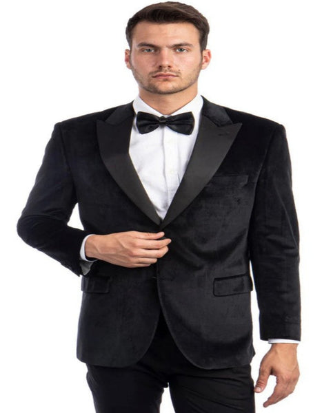 34 Black Tuxedo - Mens Wedding Suit Modern Fit Velvet Wedding and Prom ...