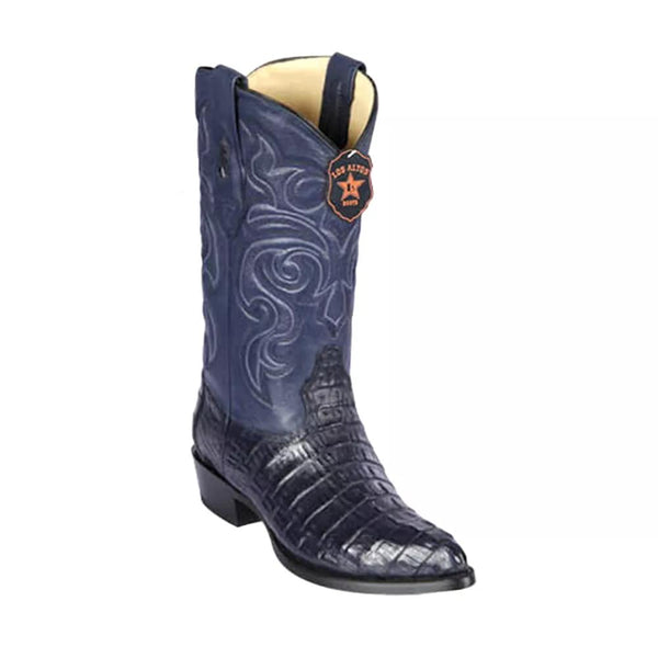 J Toe Cowboy Boots - J Toe Western Boots - Los Altos Navy J-Toe Genuine ...