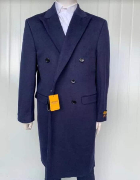 Coat Mens Full Length Wool and Cashmere Overcoat - Winter Topcoats ...