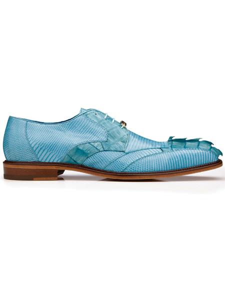6EE Belvedere Leather Lining Crocodile Boots Summer Blue