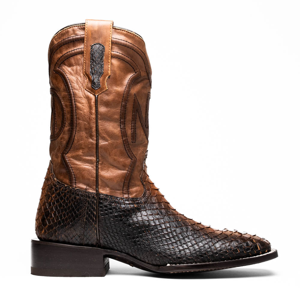 7 Marco Di Milano Missouri Lisboa Python Square Toe Cowboy Boots