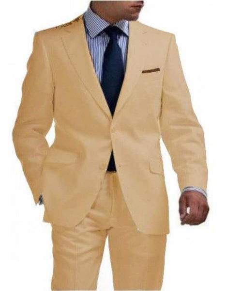 38 Linen Suit - Mens Summer Suits Sand Color - Beach Wedding