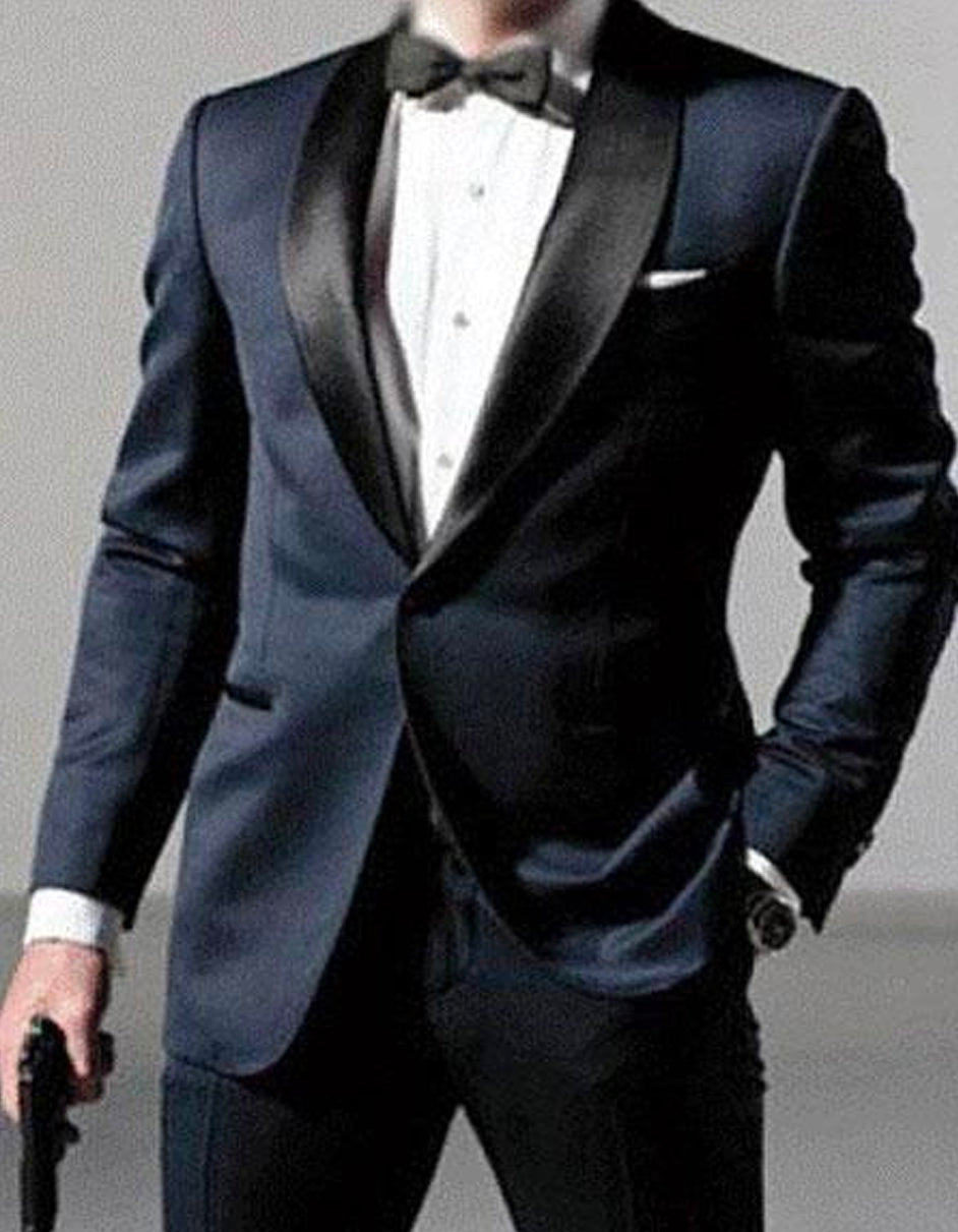 34 Mens Daniel Craig James Bond Navy Blue Tuxedo Costume 34 Mens Daniel Craig James Bond Navy Blue Tuxedo Costume